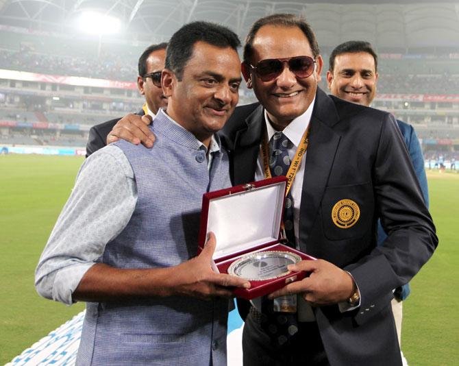 PIX: Laxman inaugurates 'Mohammad Azharuddin stand' at HCA stadium ...
