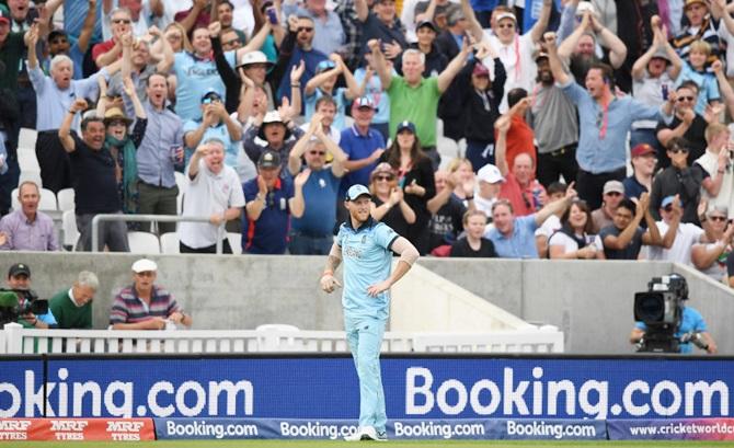 How Stokes reacted to his sensational one-handed catch - Rediff Cricket How Stokes reacted to his sensational one-handed catch - Rediff Cricket