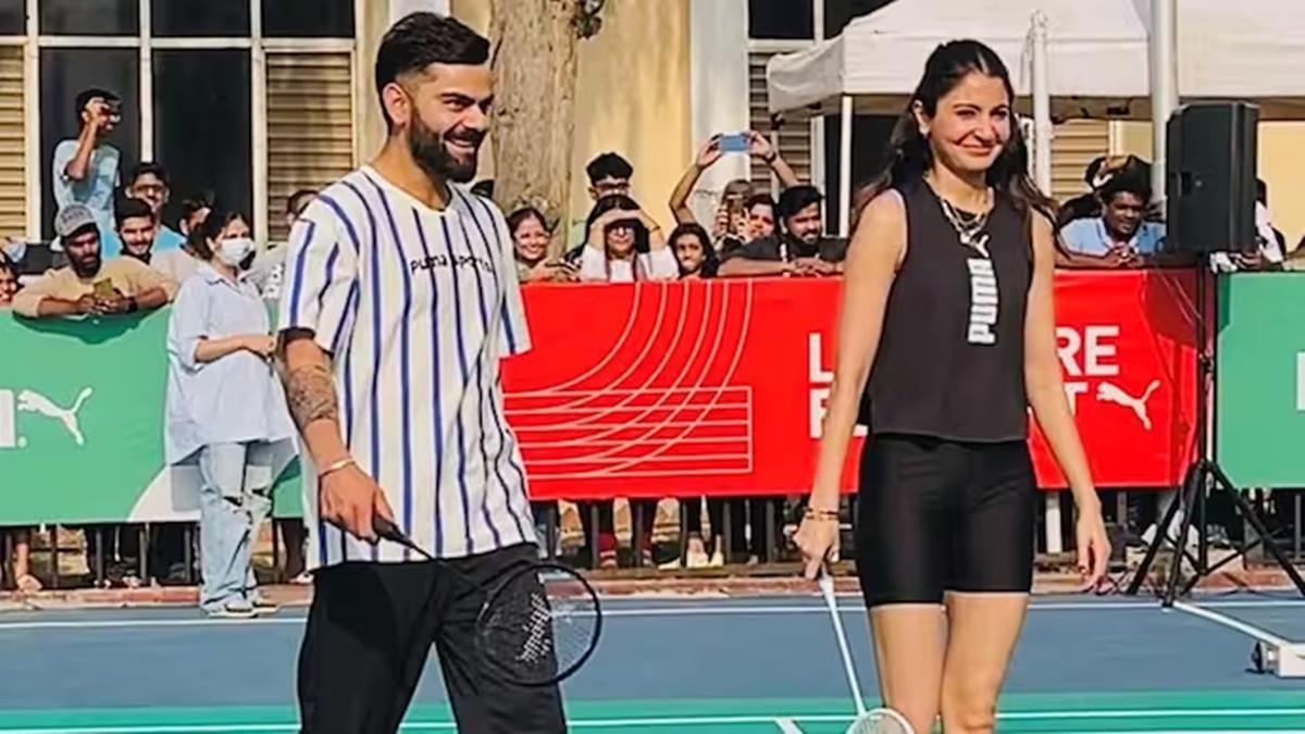 Anushka-Virat Show Off Badminton Skills - Rediff Cricket