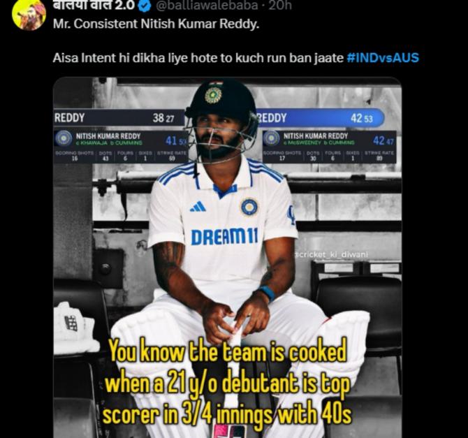 Nitish Reddy: 'Breakout Star Of This Team' - Rediff Cricket Nitish Reddy: 'Breakout Star Of This Team' - Rediff Cricket