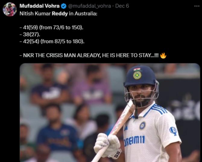 Nitish Reddy: 'Breakout Star Of This Team' - Rediff Cricket Nitish Reddy: 'Breakout Star Of This Team' - Rediff Cricket
