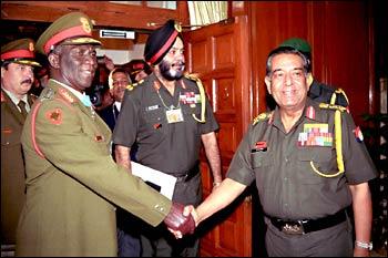 rediff.com: South Africa's army chief in Delhi