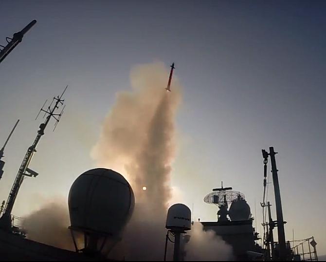Barak-8 missile successfully tested from INS Kolkata - Rediff.com India ...