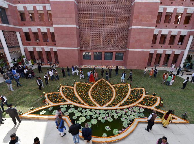Inside BJP's 1.70 lakh sq ft newly-inaugurated head office - Rediff.com ...