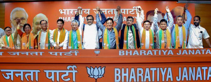 BJP becomes main Oppn party in Sikkim with 10 SDF MLAs - Rediff.com ...