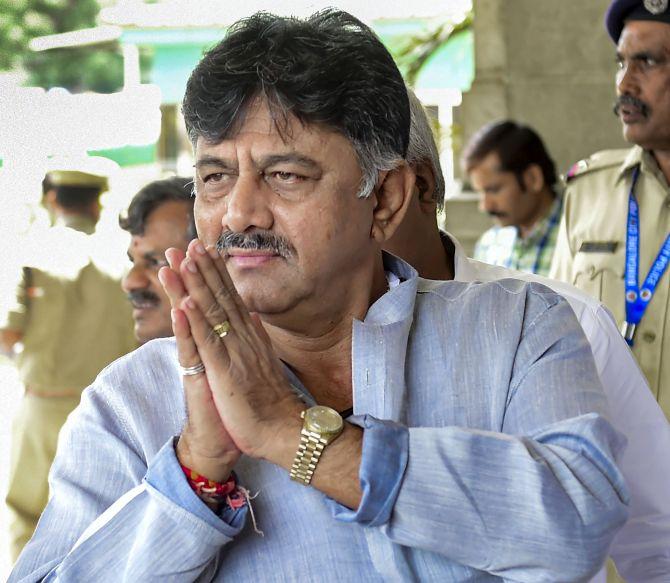 ED arrests Congress leader DK Shivakumar - Rediff.com India News