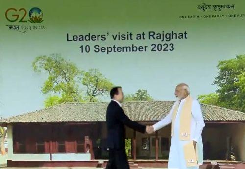 PM greets G20 leaders at Gandhi memorial Rajghat