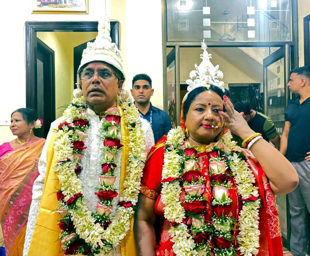 Bengal BJP ex-chief Dilip Ghosh, 60, marries party colleague - Rediff.com India News