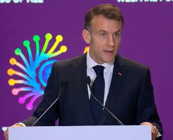 Technology + humanity: Macron pitches for inclusive AI