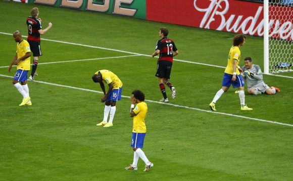 Brazil's defence goes missing in embarrassing defeat - Rediff Sports
