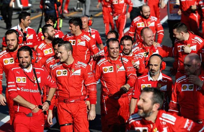 The Ferrari guys are smiling and singing again... - Rediff.com Sports