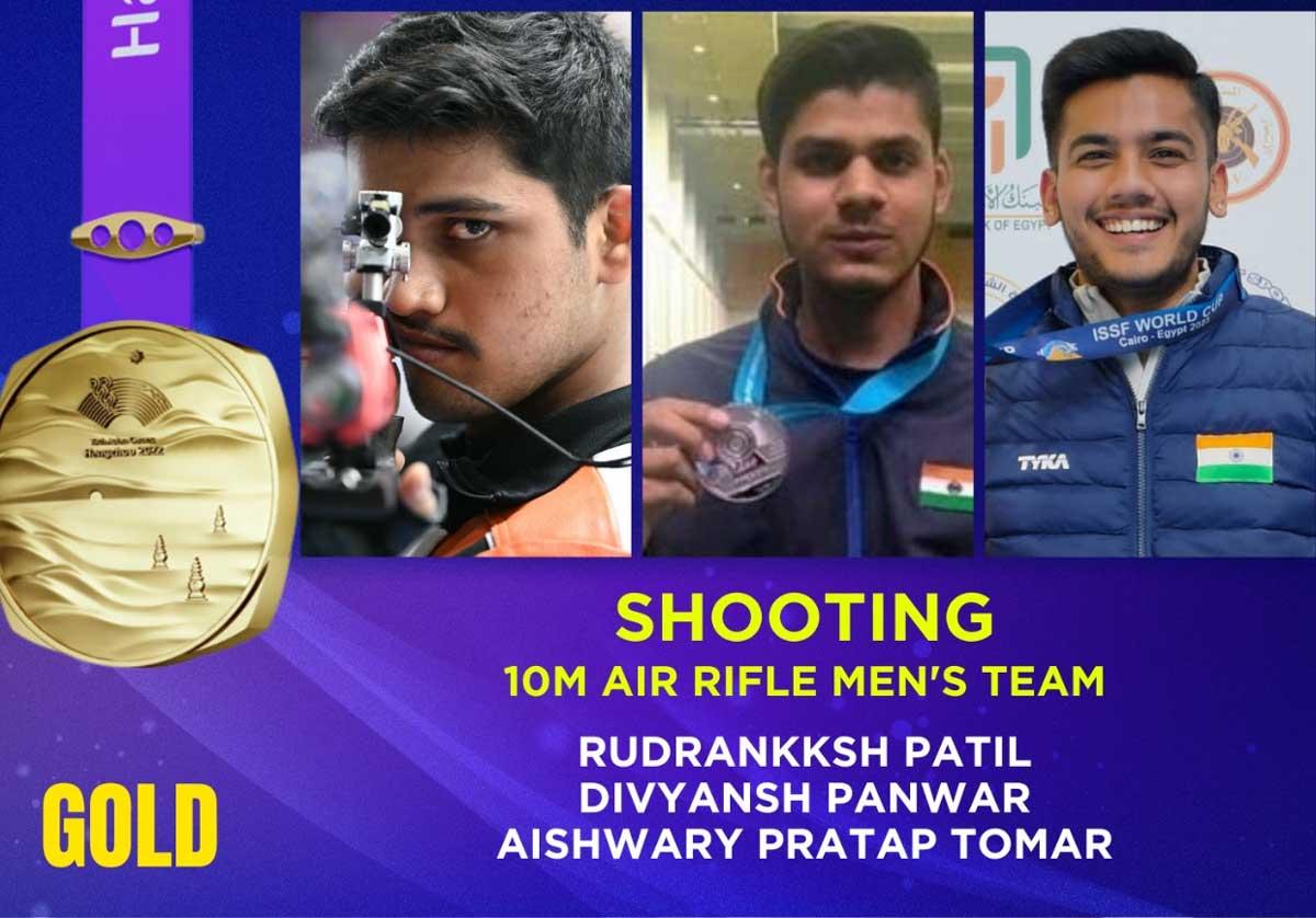 India wins gold in men's 10m air rifle team event
